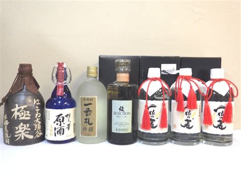 古酒 未開栓 7本セット 麦焼酎 極楽 博多の華 原酒 一番札 綾 寿々 720ml 500ml 44 25％ A14610szb麦焼酎