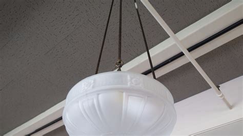Hanging Ceiling Light Fixture Wfrosted Glass Dome Already Removed