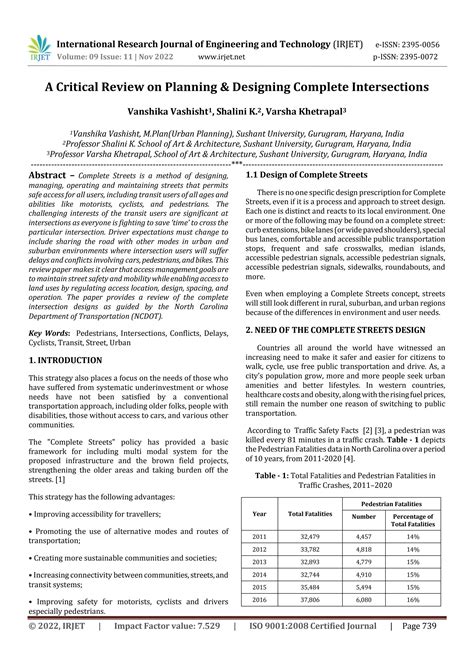 A Critical Review On Planning And Designing Complete Intersections By Irjet Journal Issuu