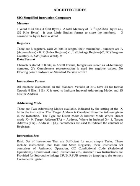 Architectures Notes Pdf Bit Office Equipment