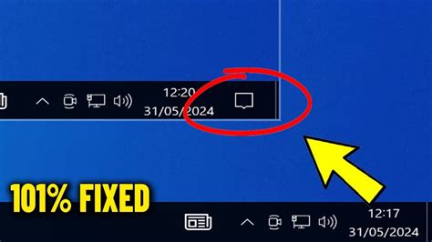 Action Center Icon Is Missing From The Taskbar In Windows 10 How To Fix Notifications Area