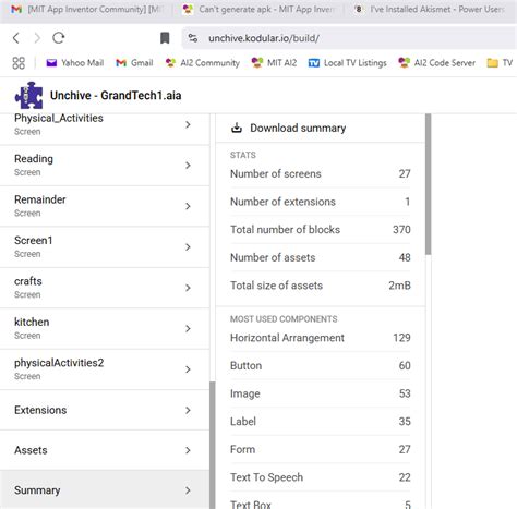 Cant Generate Apk Mit App Inventor Help Mit App Inventor Community