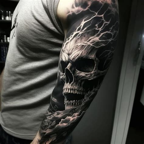 Premium Ai Image A Close Up Of A Man With A Tattoo On His Arm