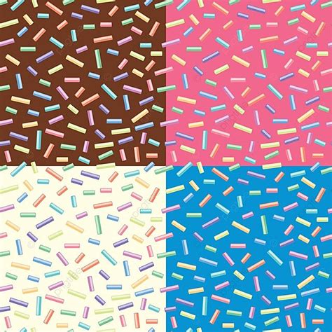 Vector Collection Of Seamless Repeating Sprinkles Patterns