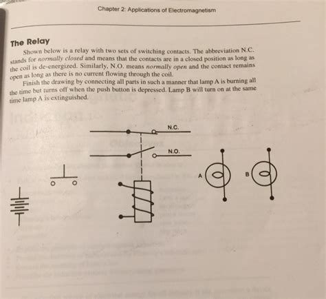 Solved Chapter Applications Of Electromagnetism The Relay Chegg Com