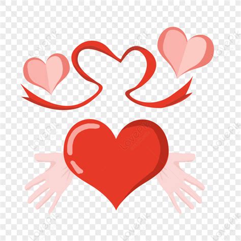 레드 발렌타인 데이 러브 리본 Png 일러스트 무료 다운로드 Lovepik