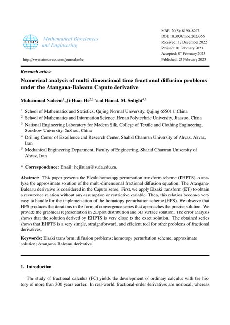 pdf numerical analysis of multi dimensional time fractional diffusion