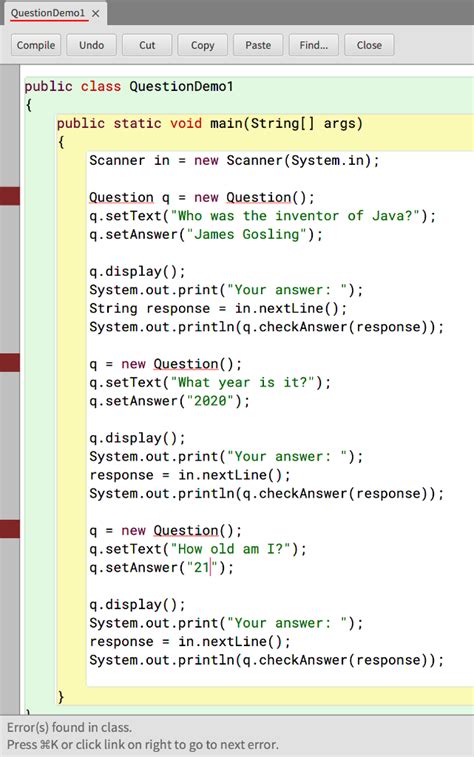 Solved Questiondemol X Compile Undo Cut Copy Paste Find