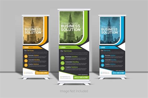 Negocio moderno roll up banner señalización standee plantilla diseño