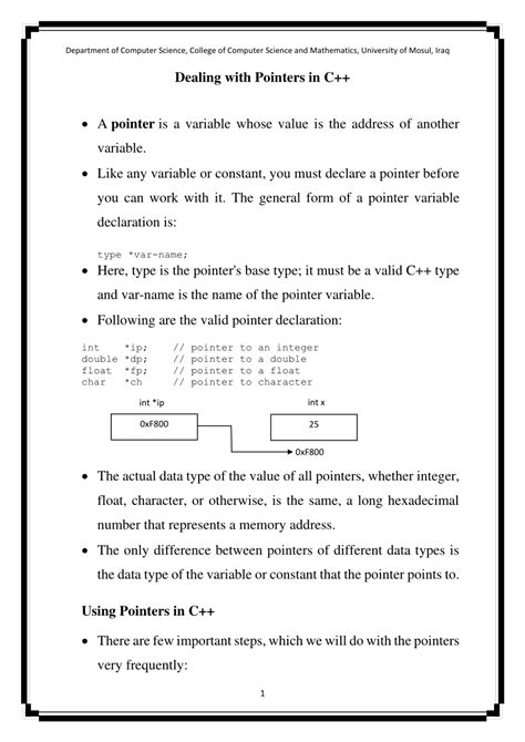 Pdf Pointers In C