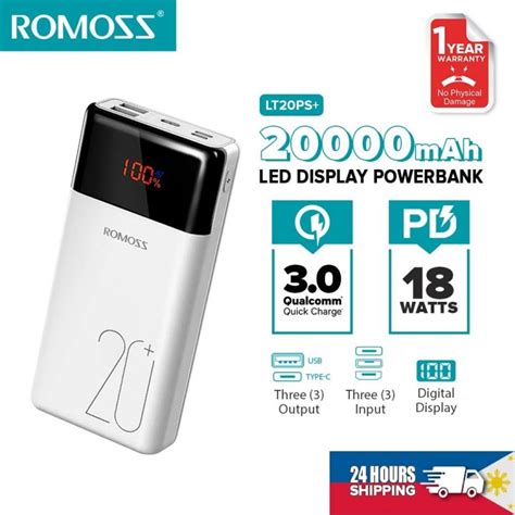 Romoss LT20 PS LT20 PS QC 20000mAh Powerbank High Quality Li Ion
