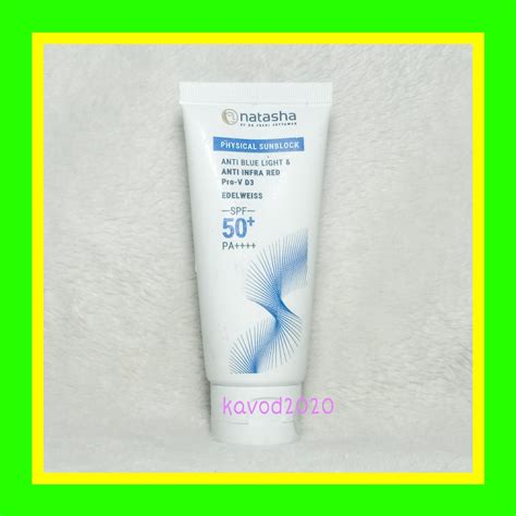 Jual Sbedelweiss Natasha Skin Care Physical Sunblock Edelweiss Spf 50