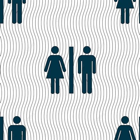 Geometric Texture Seamless Pattern Featuring Silhouette Icon Of A Man