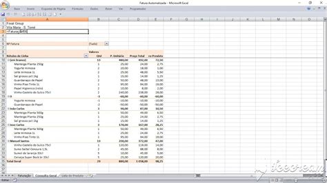 Programa De Faturação Em Excel Parte 2 Youtube