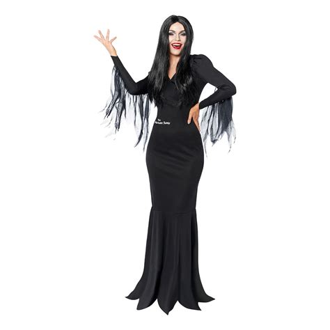 Morticia Familien Addams Karnevalskostyme Partyking