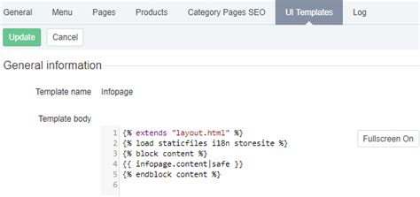 removing standard layout and common elements from ui templates of pages