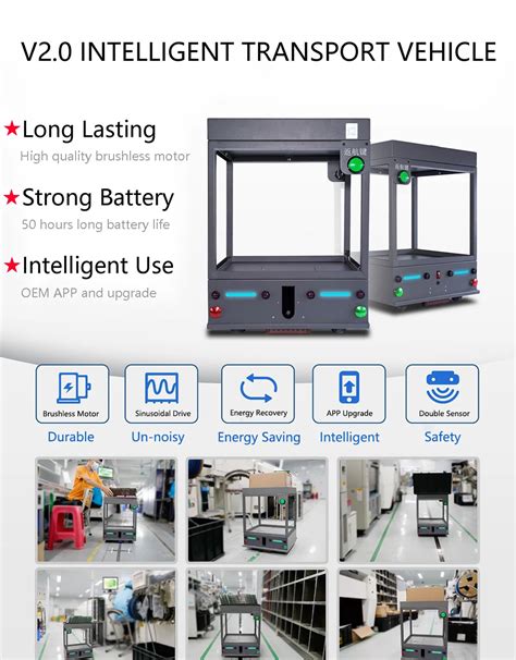 Agv50 Small Loaded Industrial Agv Robot Carrying Logisticfactory
