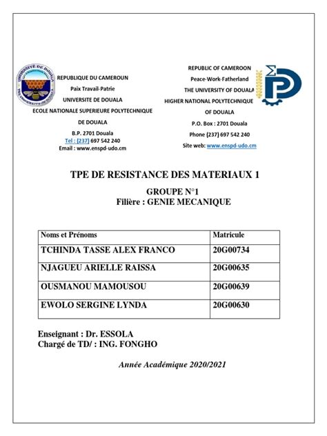 Tpe Rdm Final Pdf Mécanique Du Solide Ingénierie Des Structures