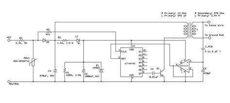 Electric Fence Schematic Circuit Diagram Cordless Live Fence Tester