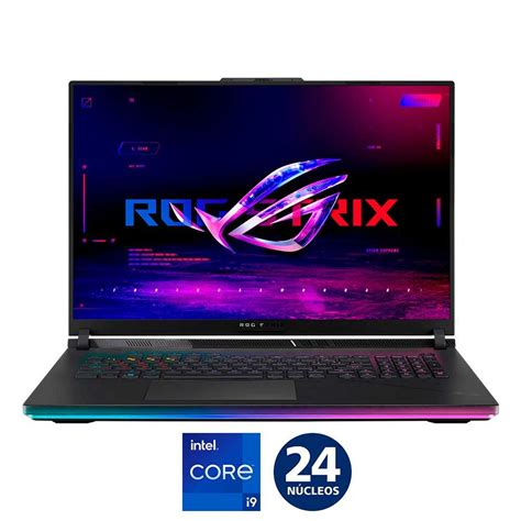Notebook Asus 18 Intel Core i9 24 Núcleos 32GB 1TB SSD ROG Strix Scar 18 Placa RTX 4090