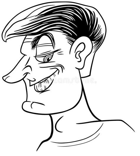 Illustratie Tekening Van Volwassen Man Caricature Vector Illustratie
