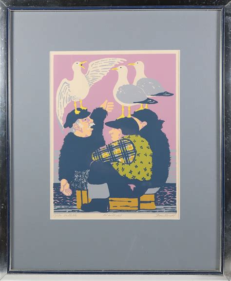 Donn Russell Limited Edition Nantucket Silk Screen Gullible Donn