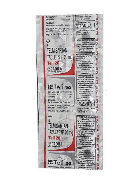 Teli 20mg Tablet 10s Price Uses Side Effects Netmeds