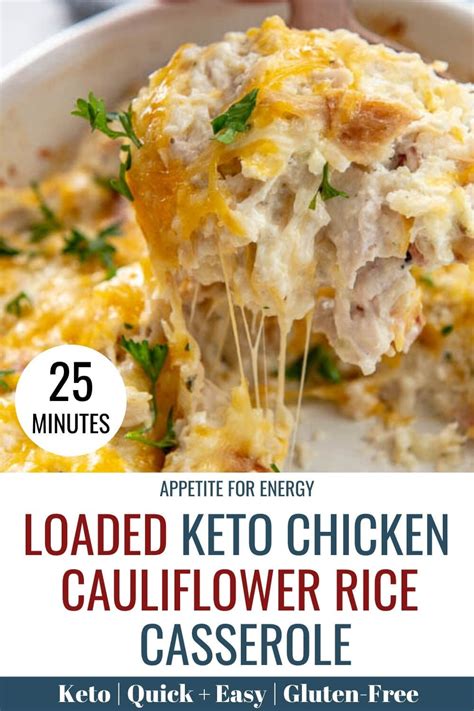 Loaded Keto Chicken Cauliflower Rice Casserole Artofit