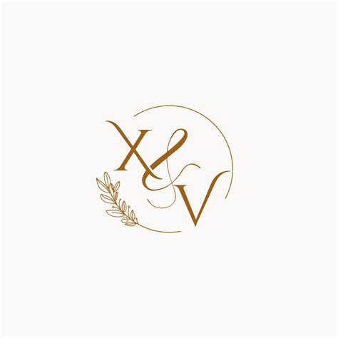 Xv Initial Wedding Monogram Logo Vector Art At Vecteezy