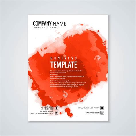 Abstract Colorful Watercolor Brochure Template Design 248890 Vector Art At Vecteezy