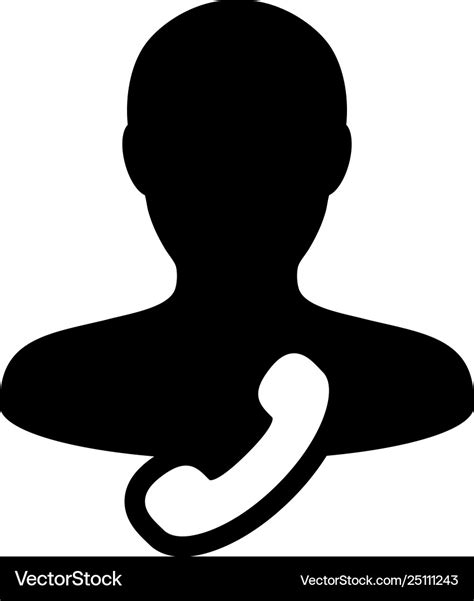 Contact Icon Male User Person Profile Avatar Vector Image