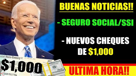 BUENAS NOTICIAS Seguro Social SSI Nuevos Cheques De 1 000 ANUNCIADOS Stock Market YouTube
