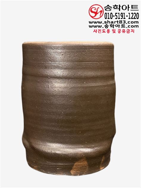 나비문양옹기수저통 옹기도자기 옛날수저통 형태 근대작 주문제작 옹기필통 옹기도자기 화분통 송학아트 옛날물건ㅣ
