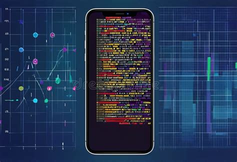 Multi Colored Code Mosaic With Abstract Data Visualization Smart