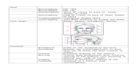 Docx Dysmorphic Features Chart Dokumen Tips