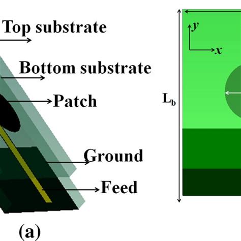 Circular Monopole Antenna A 3 D View B 2 D View W 29 Lb 375 Download Scientific