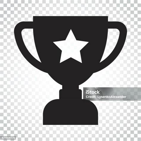 트로피 컵 평면 벡터 아이콘입니다 간단한 상자 기호입니다 격리 된 배경에 검은 그림 간단한 비즈니스 개념 그림입니다 Championship에 대한 스톡 벡터 아트 및 기타