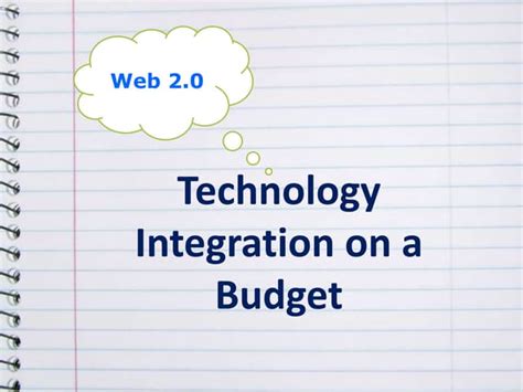 Technology Integration On A Budget Ppt