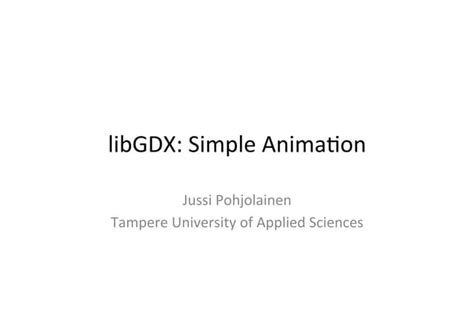 libgdx simple frame animation pdf
