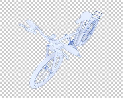 透明な背景 3 D レンダリング図に分離された高速バイク プレミアムpsdファイル