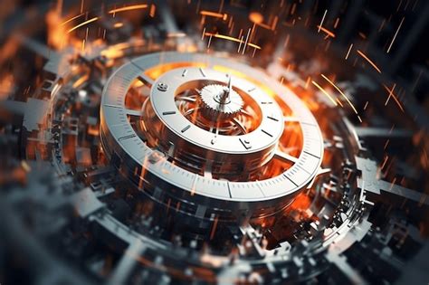 Abstract Visualization Of Clock Gears Turning In Generative Ai Premium Ai Generated Image