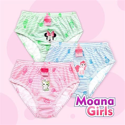 Moana Girls 12pcs 1 Dozen Girls Panties And 6pcs Size S M L Xl Shopee