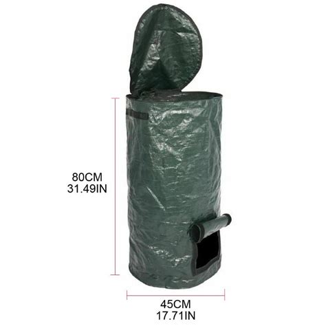 Collapsible Garden Yard Compost Bag With Lid Organ Vicedeal