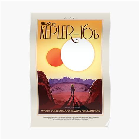 Aesthetic Kepler 16b Poster Art Nasa Poster Planets Poster By