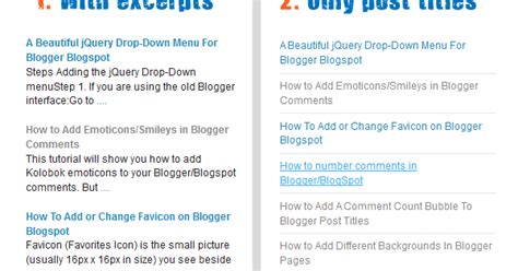Simple Recent Posts Widget For Bloggerblogspot Helplogger