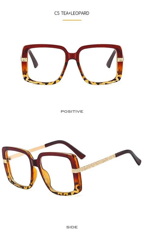 Oversized Square Frame Glasses Women Fashion Regionname