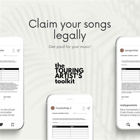 Singer Songwriter Split Music Sheet Songwriting Royalties Template