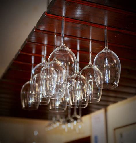 Wine Glasses On The Bar Stock Image Image Of Event Alcohol 33382163