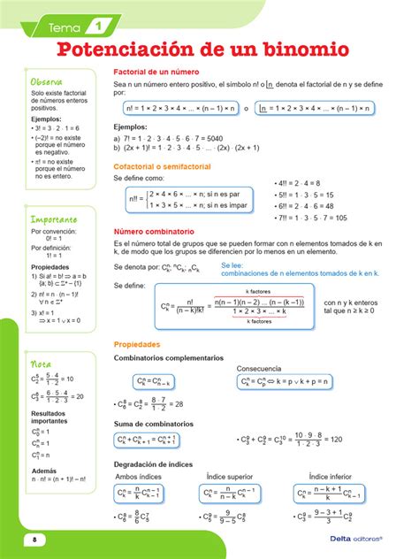 Algebra Delta Muestra Pdf