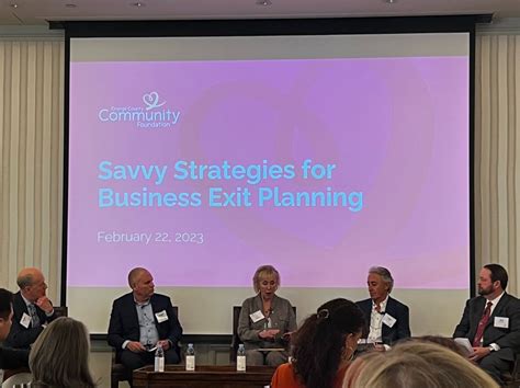 Great Panel On Savvy Strategies For Business Exit Planning Thank You